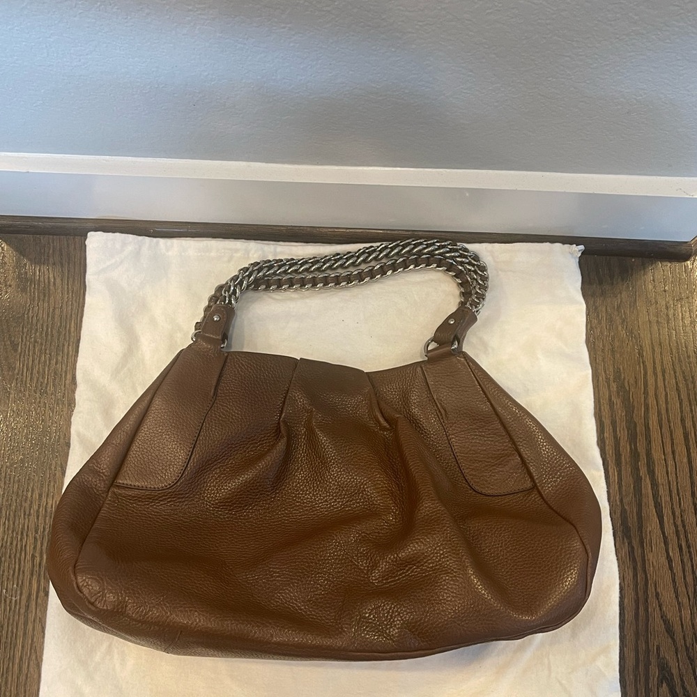 Prada Cervo Luxe Chain Hobo Handbag - Chocolate Brown… - Gem